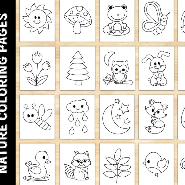 Beginner Coloring Pages - Etsy