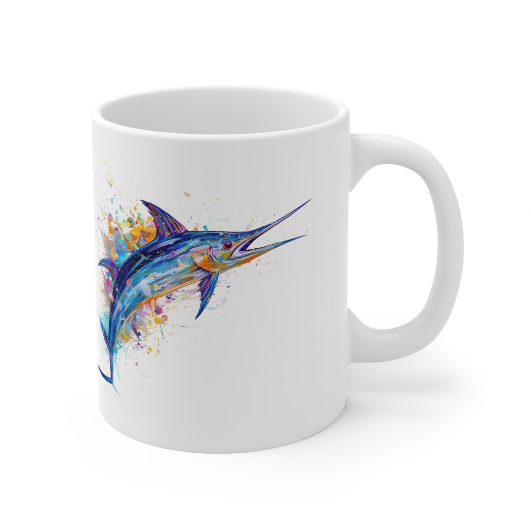 Colorful Swordfish Mug - Etsy