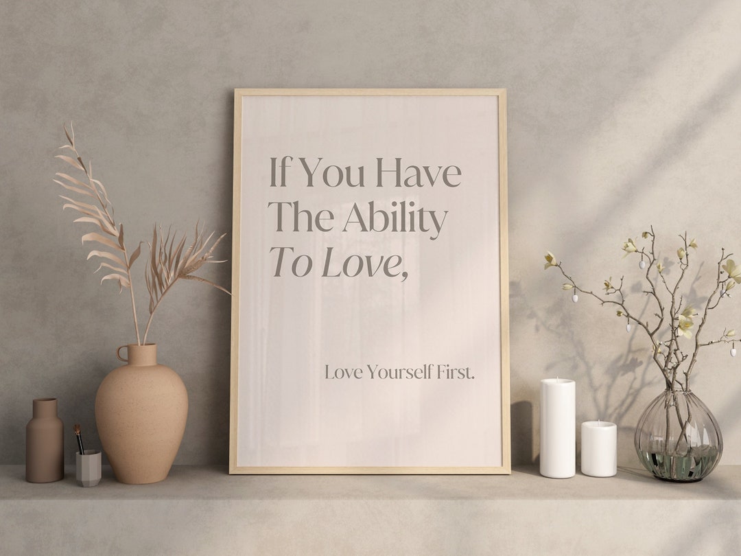 Self Love Print, Positive Self-talk Poster, Life Quotes Wall Art ...