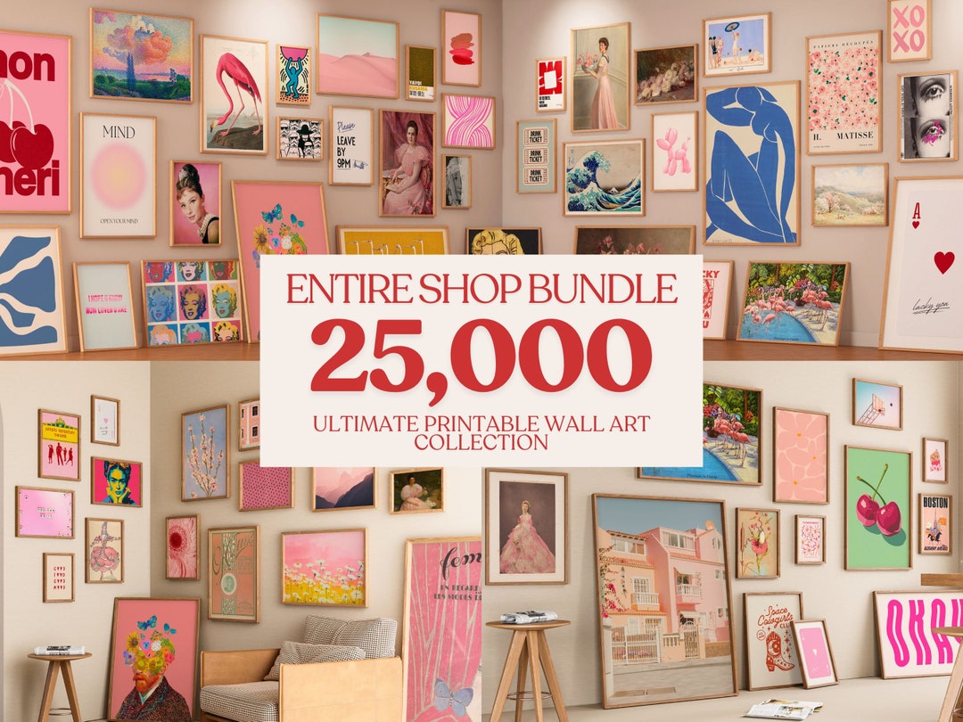 WHOLE SHOP SALE, 25.000 Mega Bundle Wall Art, Printable Wall Art ...