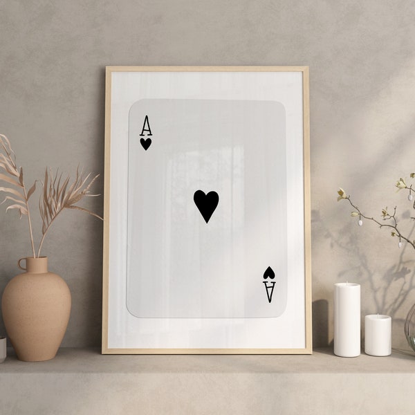 Pink Playing Card Poster - Etsy