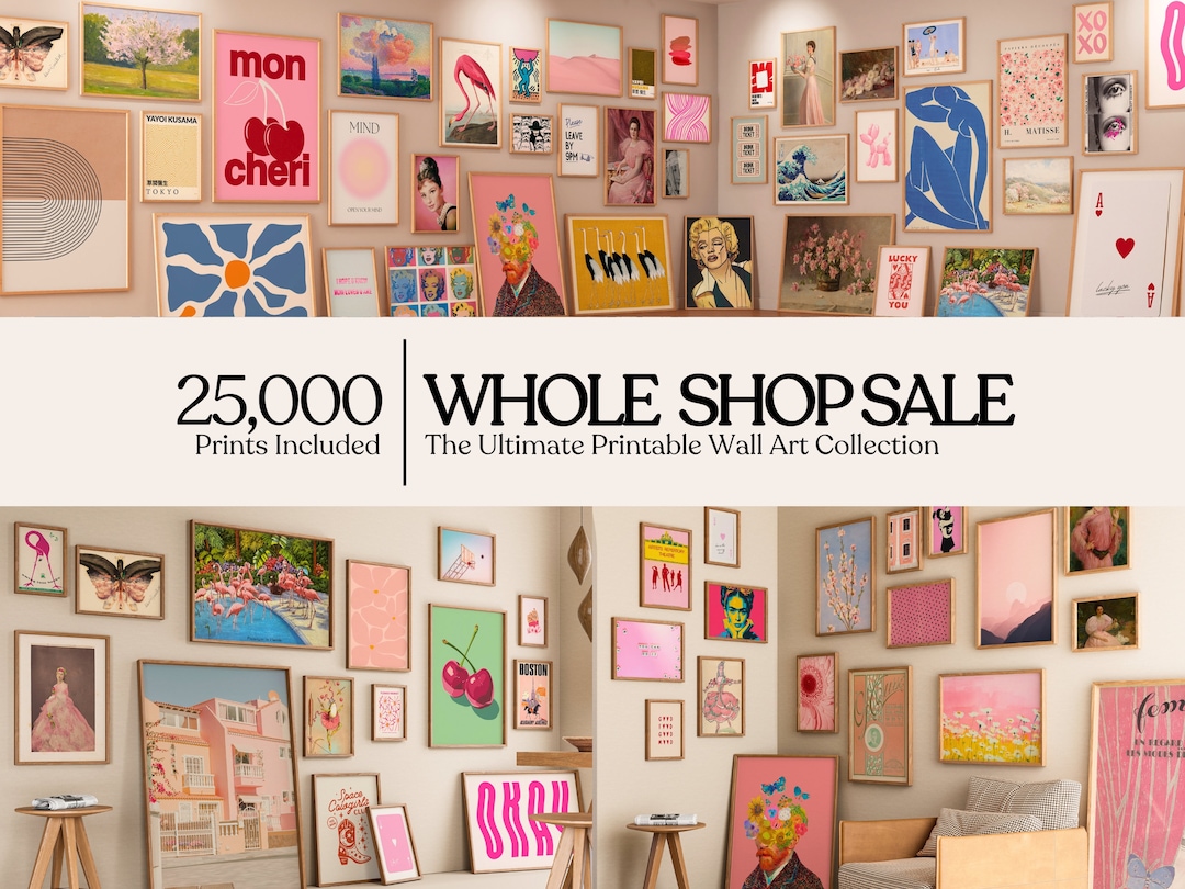 WHOLE SHOP SALE, 25.000 Mega Bundle Wall Art, Printable Wall Art ...