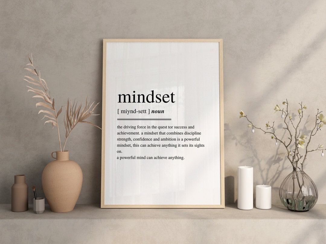 Mindset Definition Typography Posters, Mindset Quote Dictionary ...