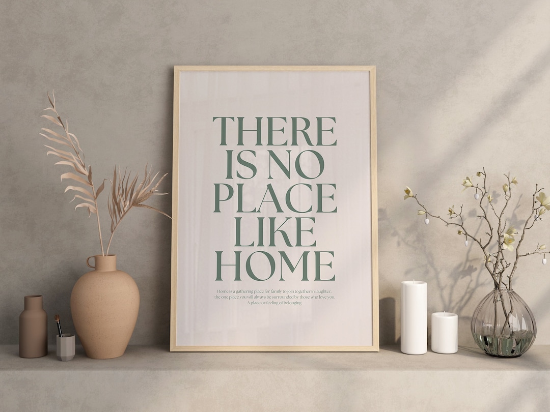 Home Typography Posters, Home Quote Print, Home Entrance Wall Art ...