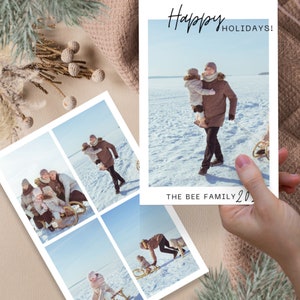 Digital Holiday Card Template, Printable Christmas Card, Editable ...
