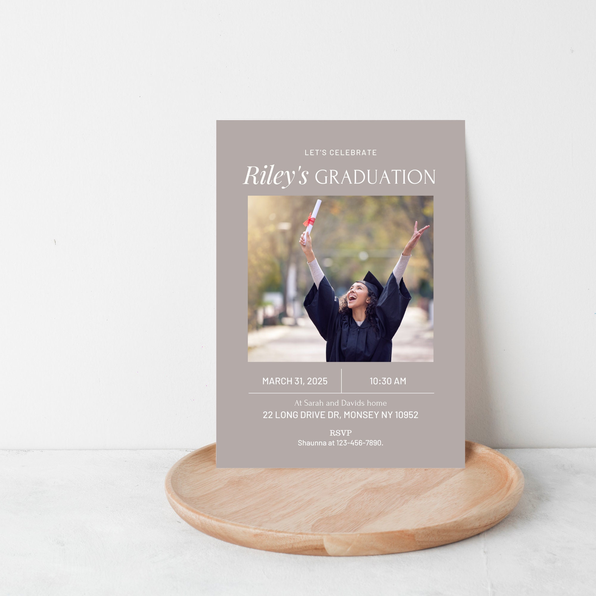 Digital Graduation Invitation, Photo Graduation Announcement, Grad ...