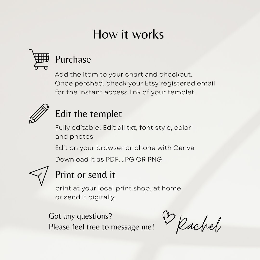 Digital Holiday Card Template, Printable Christmas Card, Editable ...