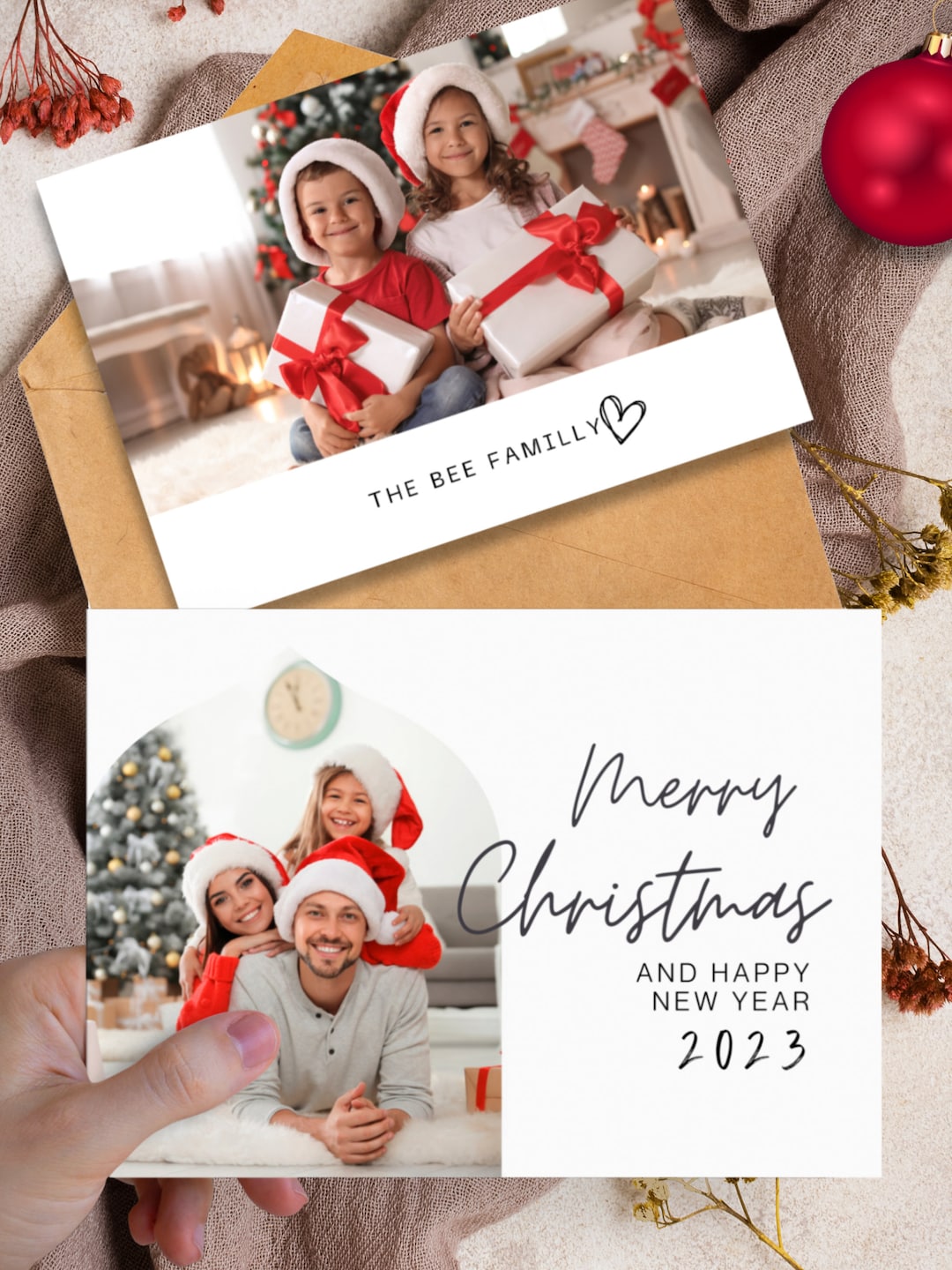 Christmas Card Template Printable Christmas Card Editable - Etsy