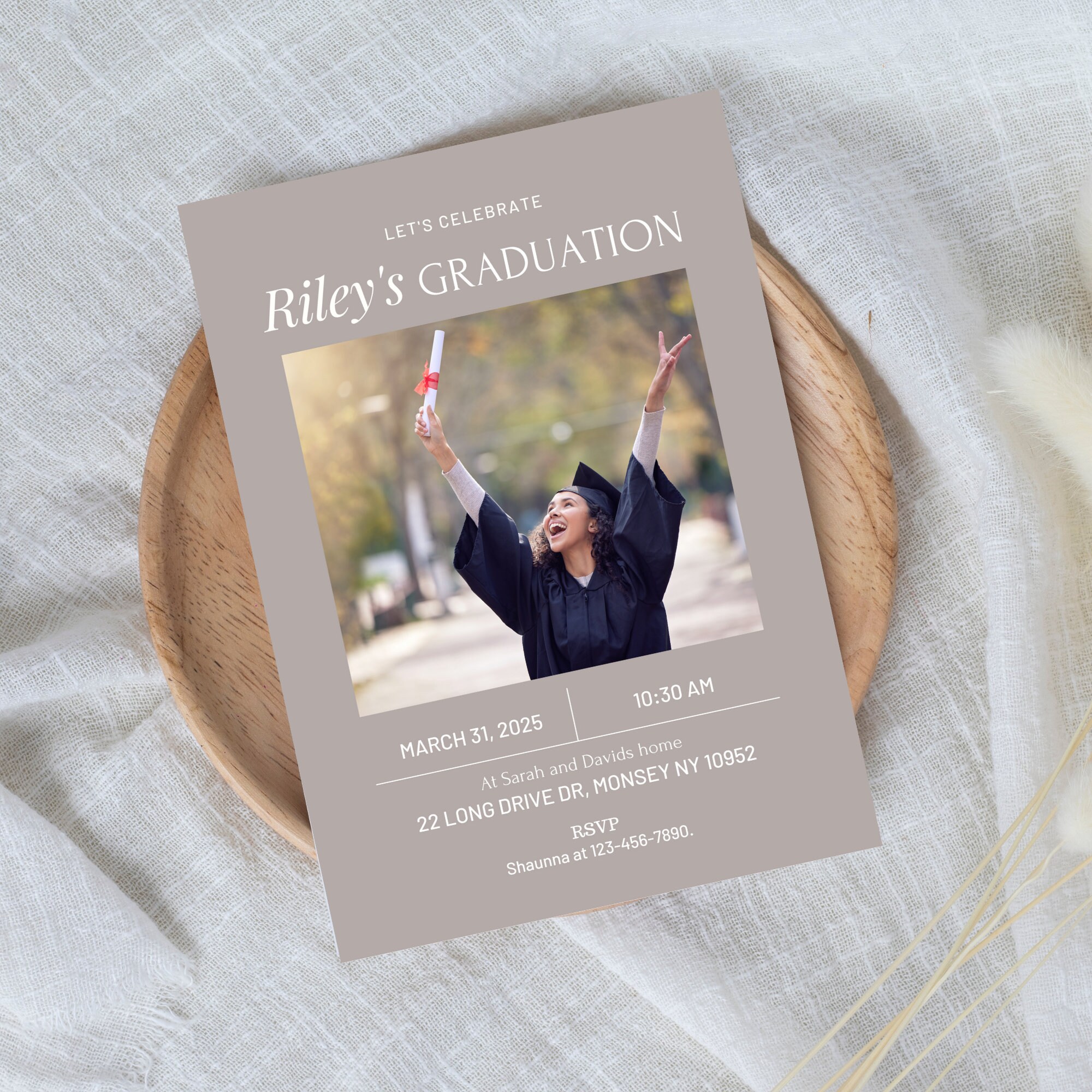 Digital Graduation Invitation, Photo Graduation Announcement, Grad ...