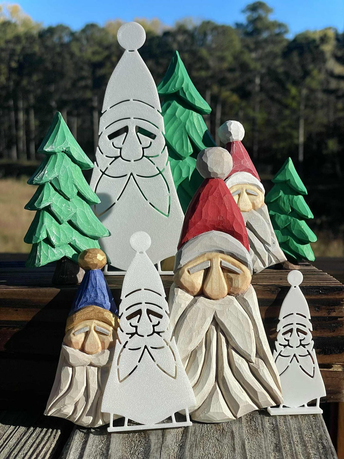 Scandinavian Santa Carving Stencil SET | 3D Printed Template for ...