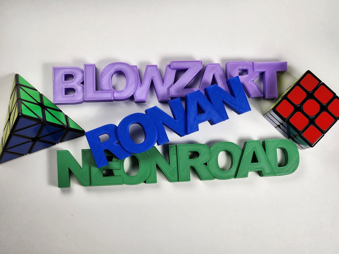 Custom Personalized 3D Desk Nameplate Gamer Tag Desk - Etsy