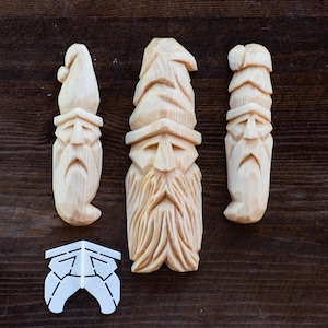 Wizard Wood Carving Stencil | 3D Printed Template for Caricature & Wood ...