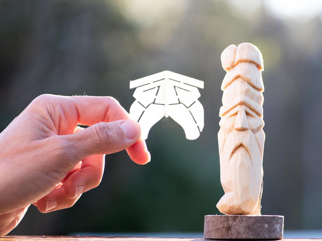 Wizard Wood Carving Stencil | 3D Printed Template for Caricature & Wood ...