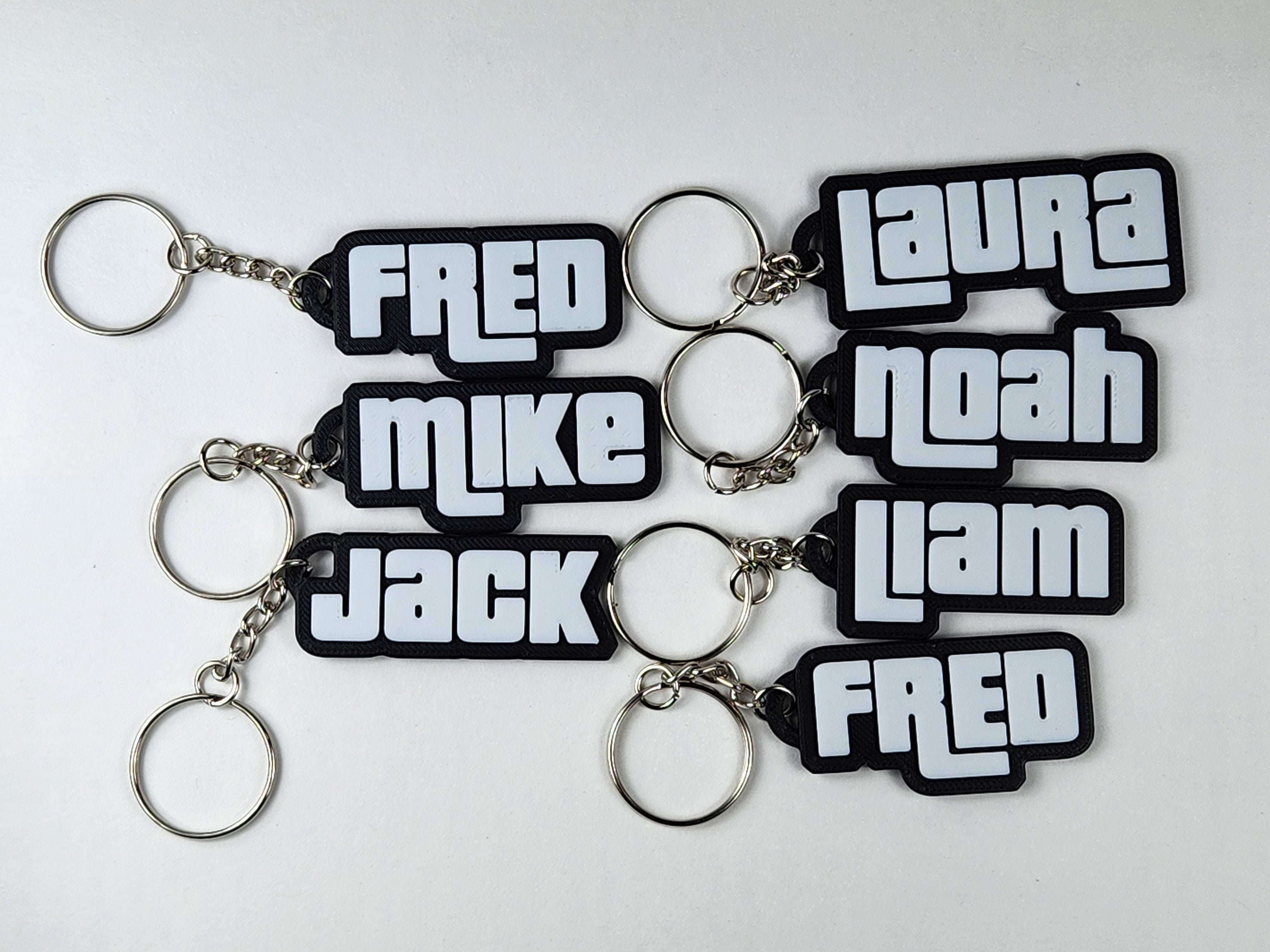 Theft Styled Personalized Keychain GTA Keyring Bag Charm - Etsy