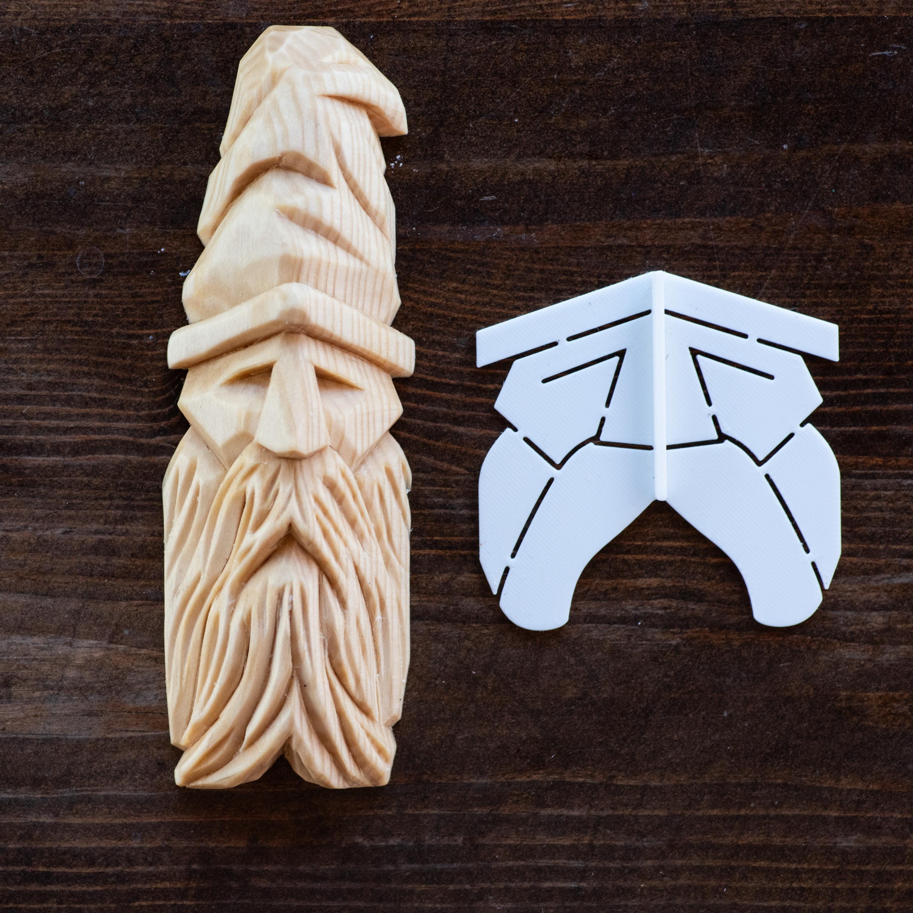 Wizard Wood Carving Stencil | 3D Printed Template for Caricature & Wood ...