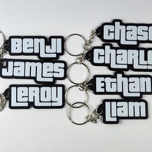 Theft Styled Personalized Keychain GTA Keyring Bag Charm Lunchbox Tag ...