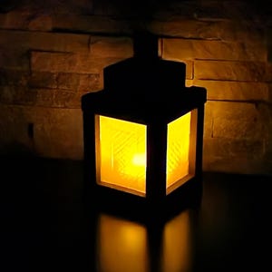 Pixelated Night Light Lantern - Night Lamp Birthday Gift - Kids Bedroom ...