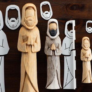 Joseph Nativity Wood Carving Stencil | 3D Printed Template for ...