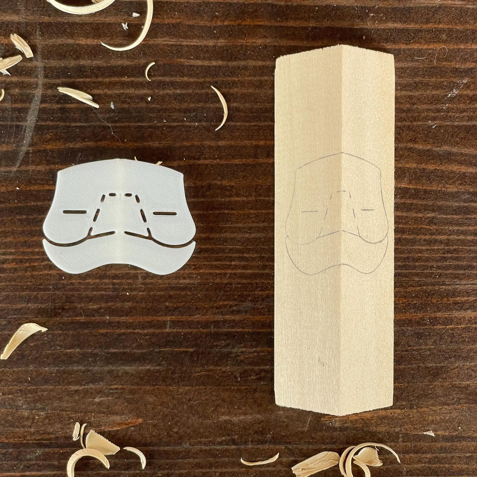 Jolly Santa Face Wood Carving Stencil | 3D Printed Template for ...