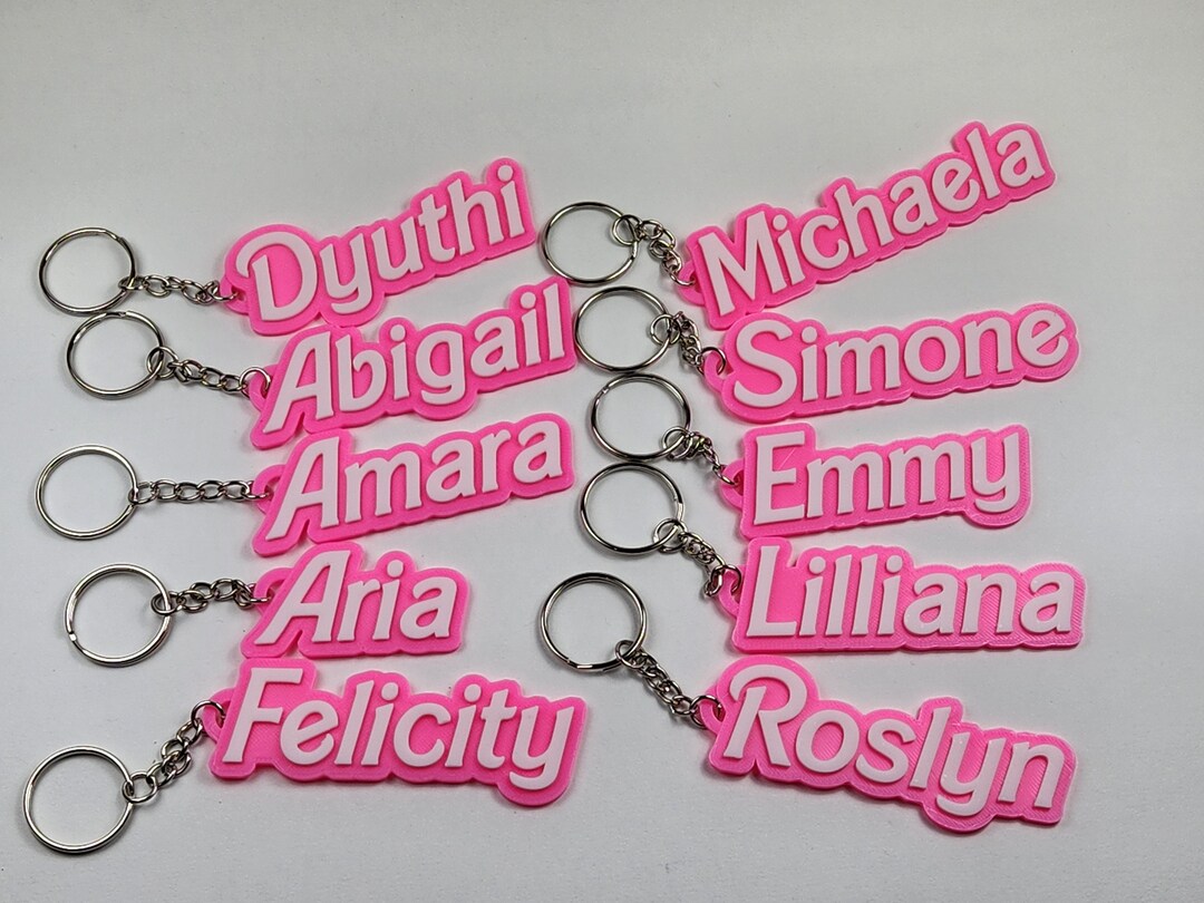 Cute Personalized Doll Keychains - Party Favors - Girls Birthday Party ...