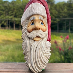 Santa Face Wood Carving Stencil | 3D Printed Template for Caricature ...