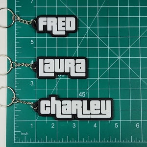 Theft Styled Personalized Keychain GTA Keyring Bag Charm Lunchbox Tag ...