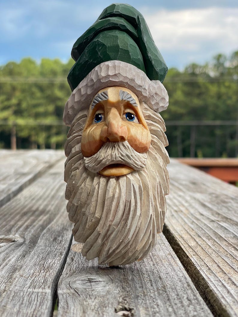 Santa Face Wood Carving Stencil | 3D Printed Template for Caricature ...