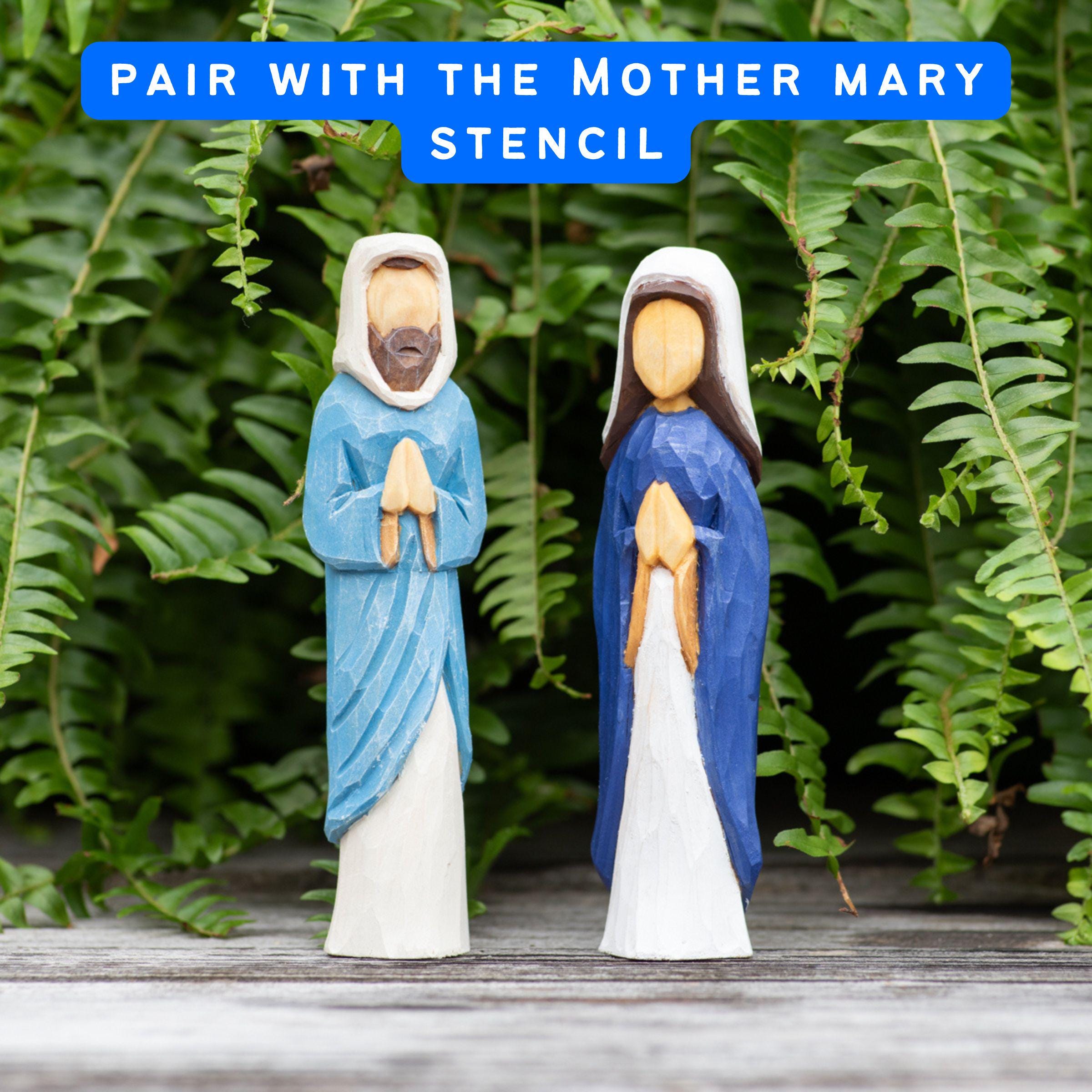 Joseph Nativity Wood Carving Stencil | 3D Printed Template for ...