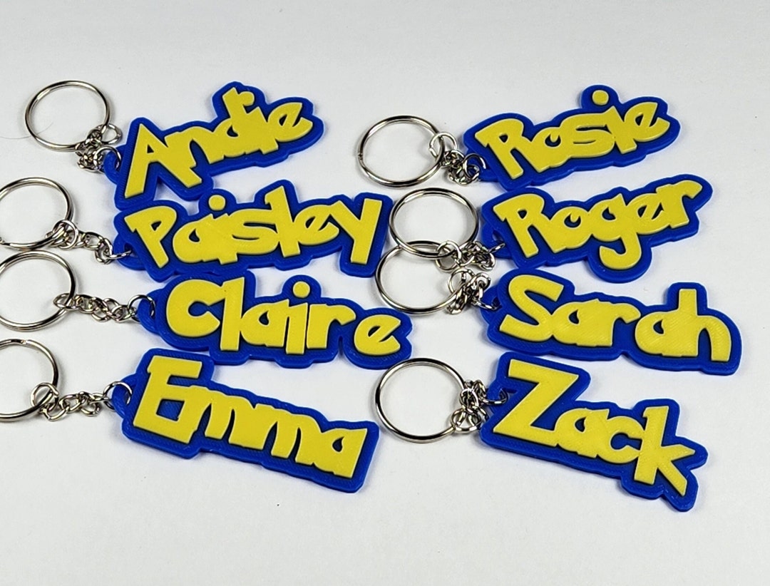 Poke Inspired Personalized Keychain - 3D Printed Anime - Customized Key ...