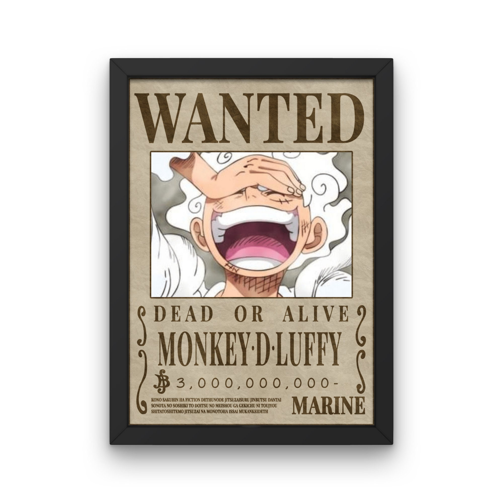 Luffy 3b One Piece Wanted Bounty Posters Mugiwara Bounty - Etsy Canada