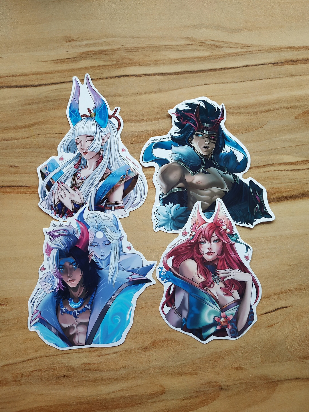 League of Legends Water-proof Stickers | Spirit Blossom | Ahri | Aphelios | Syndra | Kayn ...
