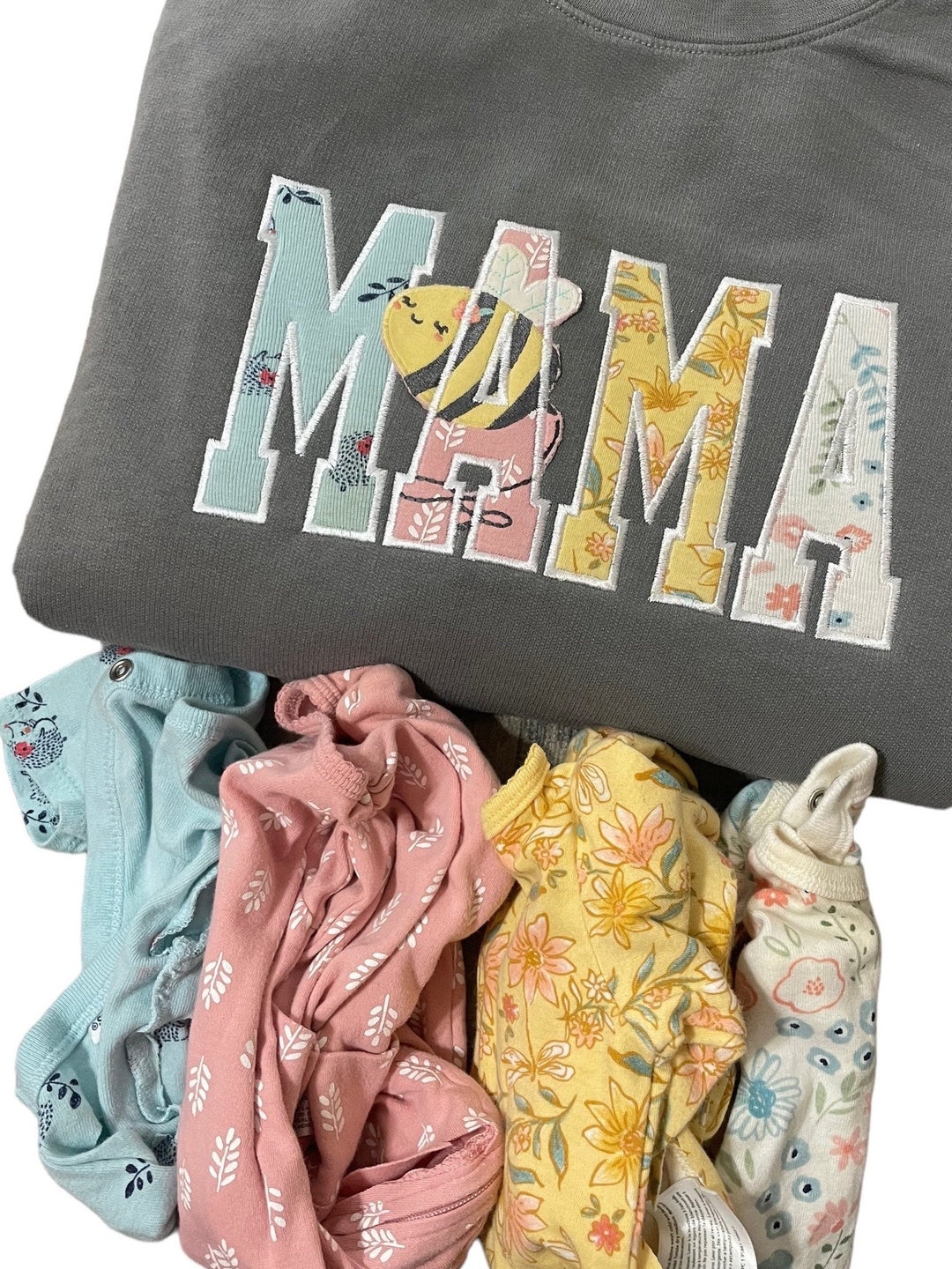 Personalized Embroidered Mama Sweatshirt | Baby Clothes Sweatshirt ...