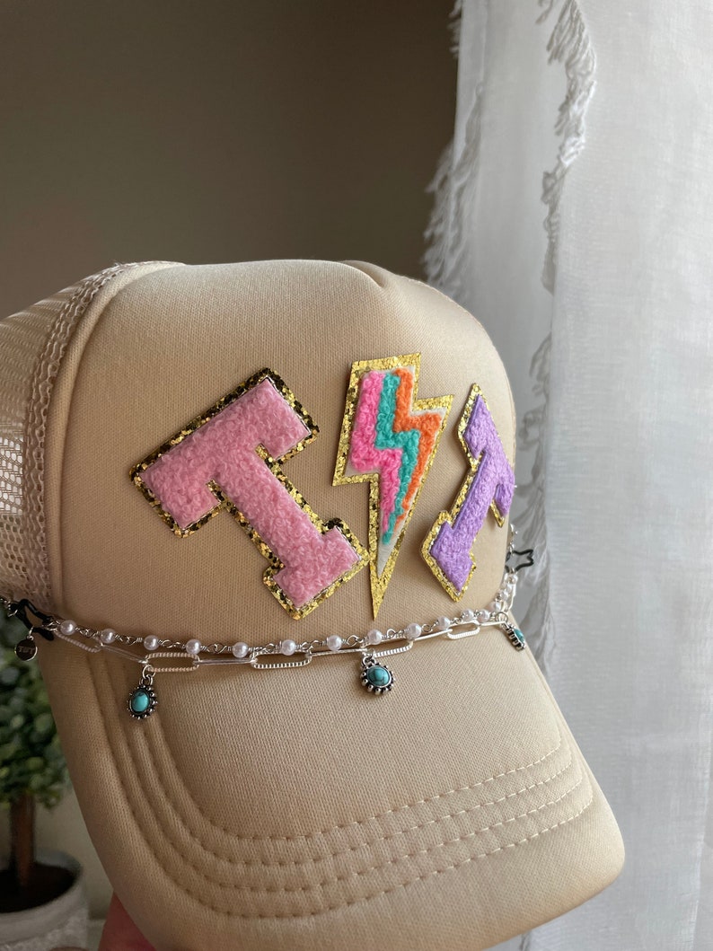Hat Chain With Pearls (silver or Gold) - Double Stranded With Charm ...