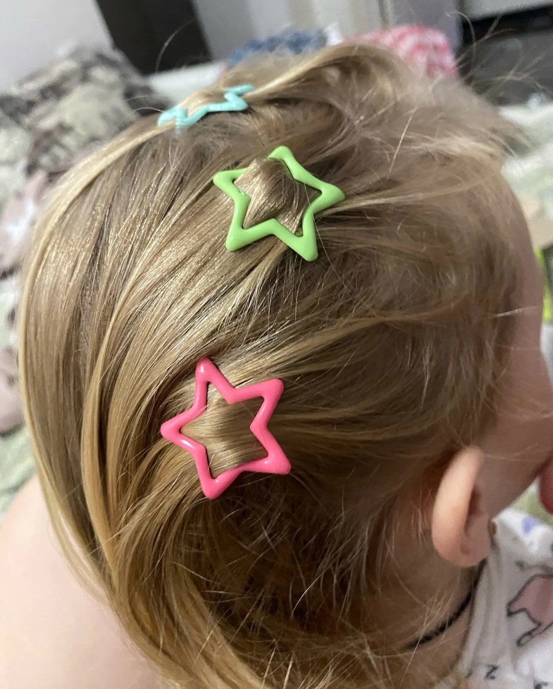 10 Colorful Star Hair Clips, Star Hair Clips, Hair Clips Colorful, Star ...