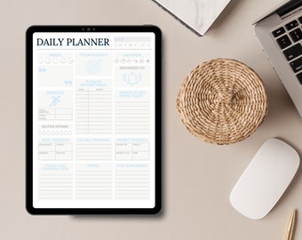 Digital Daily Planner Printable, Daily to Do List, Productivity Planner ...