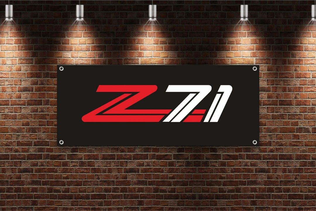 CHEVROLET Z71 Logo Banner Vinyl, Garage Sign,office or Showroom, Flag ...
