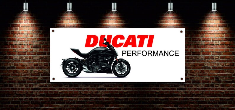 DUCATI Logo Banner Vinyl, Garage Sign,office or Showroom, Flag, Racing ...