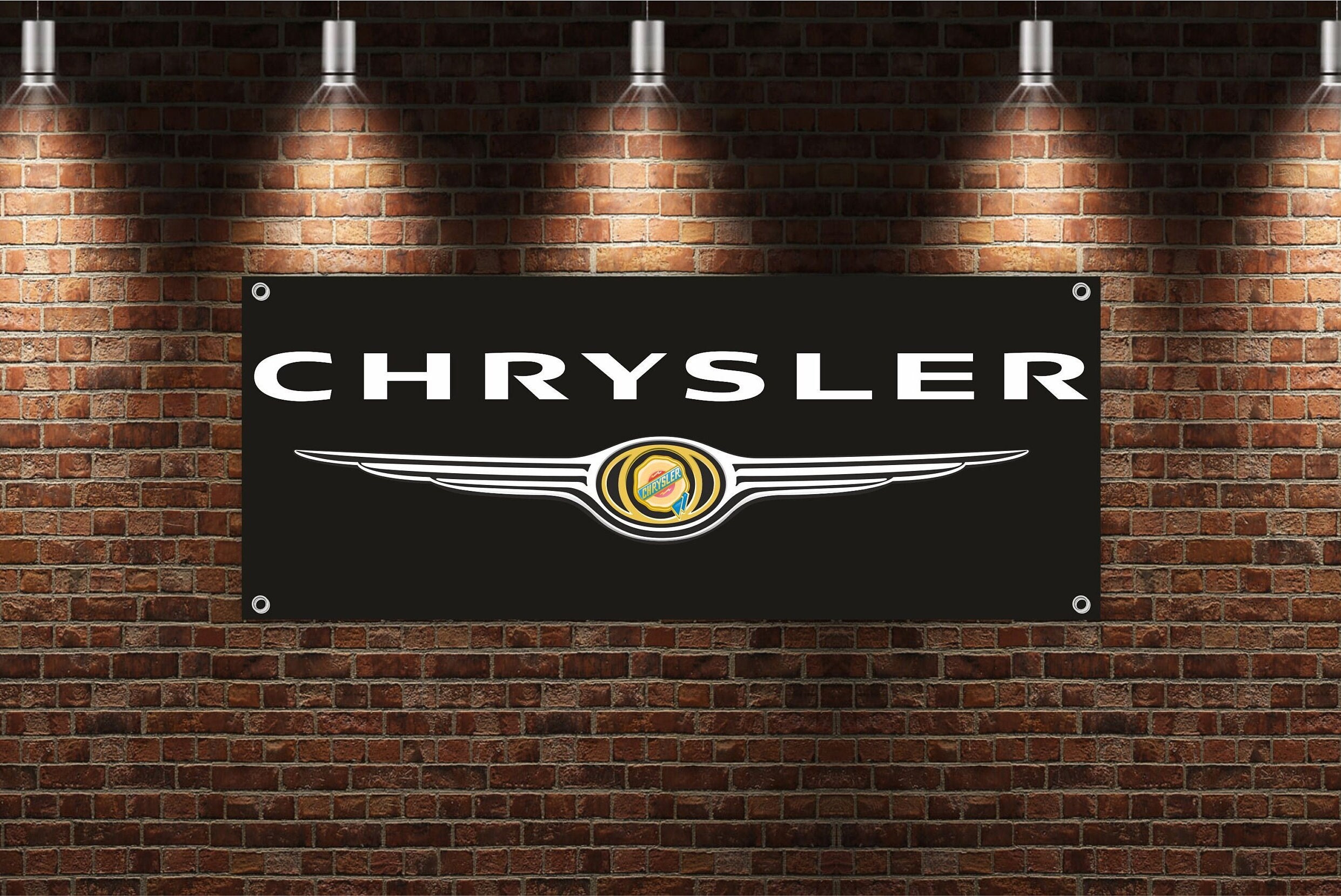 CHRYSLER Logo Banner Vinyl, Garage Sign,office or Showroom, Flag ...