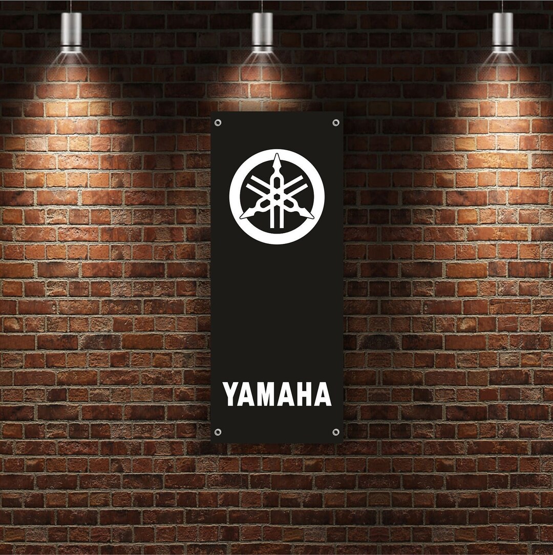 YAMAHA Logo Banner Vinyl, Garage Sign,office or Showroom, Flag, Racing ...