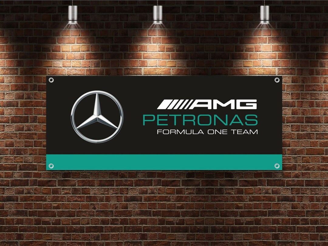 Mercedes AMG Petronas Logo Banner Vinyl, Garage Sign,office or Showroom ...