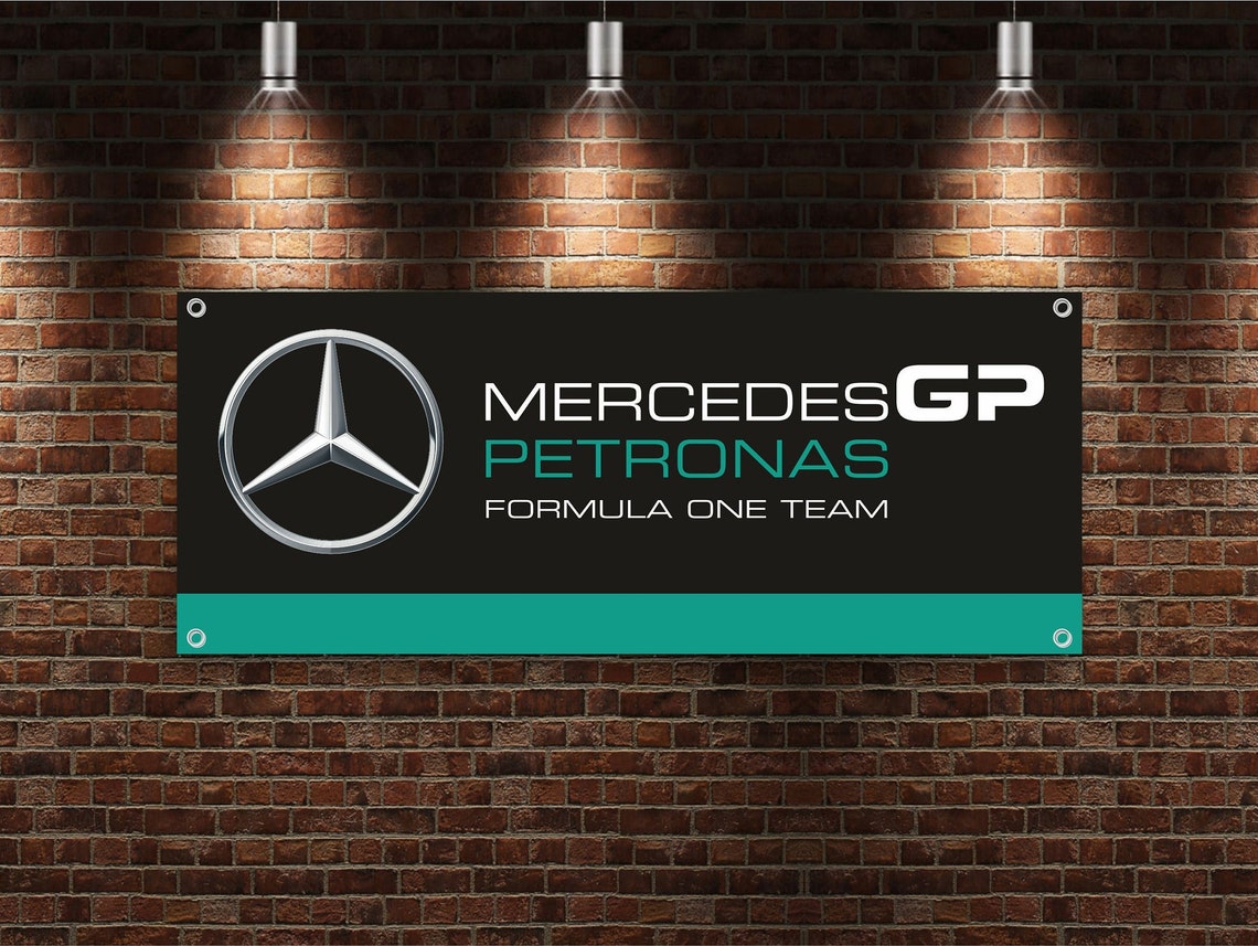 Mercedes AMG Petronas Logo Banner Vinyl Garage Signoffice or - Etsy