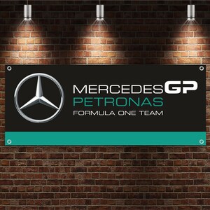 Mercedes AMG Petronas Logo Banner Vinyl, Garage Sign,office or Showroom ...