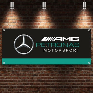 Mercedes AMG Petronas Logo Banner Vinyl, Garage Sign,office or Showroom ...