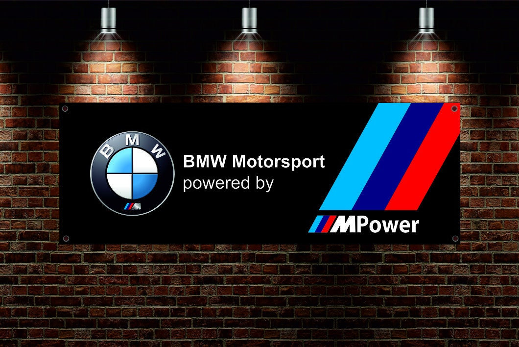 BMW Logo Banner Vinyl, Garage Sign,office or Showroom, Flag, Racing ...