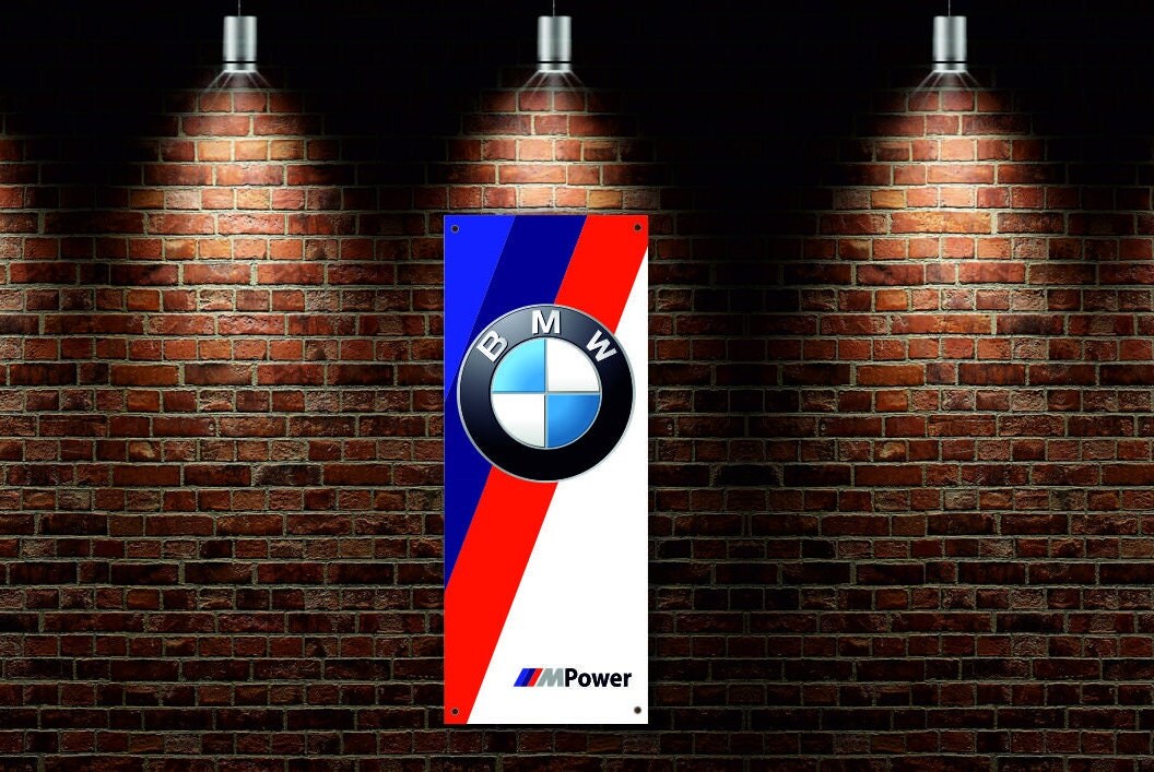 BMW M Logo Banner Vinyl, Garage Sign,office or Showroom, Flag, Racing ...