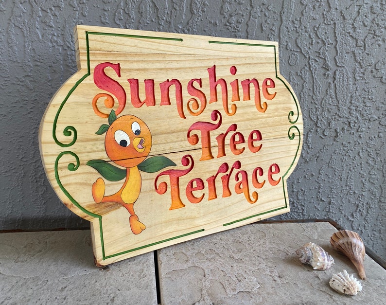 Orange Bird Sunshine Tree Terrace Wood Sign. - Etsy