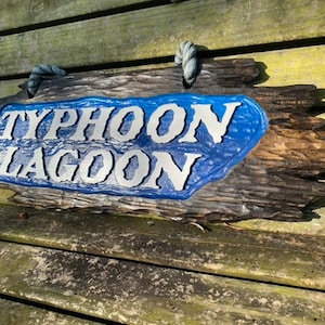 Typhoon Lagoon Water Park Inspired Hand Carved Wooden Sign - Etsy