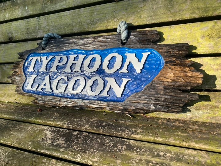Typhoon Lagoon Water Park Inspired Hand Carved Wooden Sign - Etsy