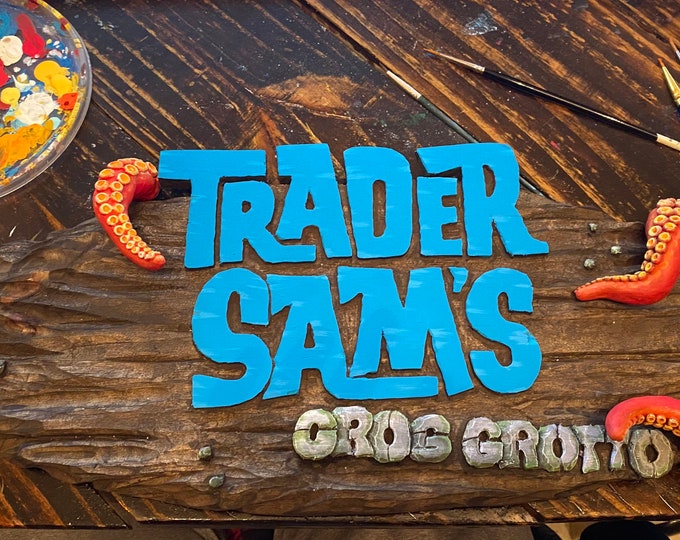 Walt Disney Trader Sam's Tiki Sign - Etsy