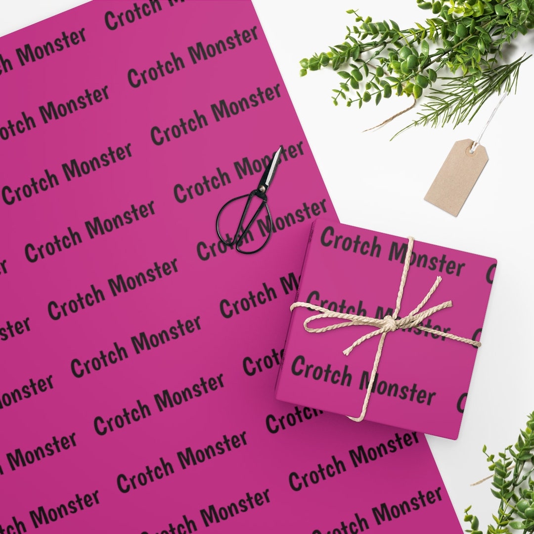 Crotch Monster Gift Wrap Craft Paper Party Supply Funny Party Adult ...